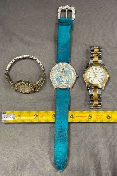3 - Watches with Bands: Anne Klein, Wrangler Quartz, and Victoria Wieck ...