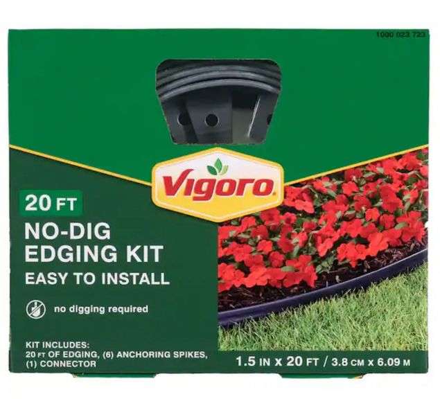 Vigoro 20 ft. No-Dig Plastic Landscape Edging Kit - Metzger Property ...