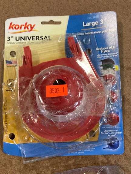Korky 3060BP Universal Toilet Flapper Replaces Most Large 3-Inch ...