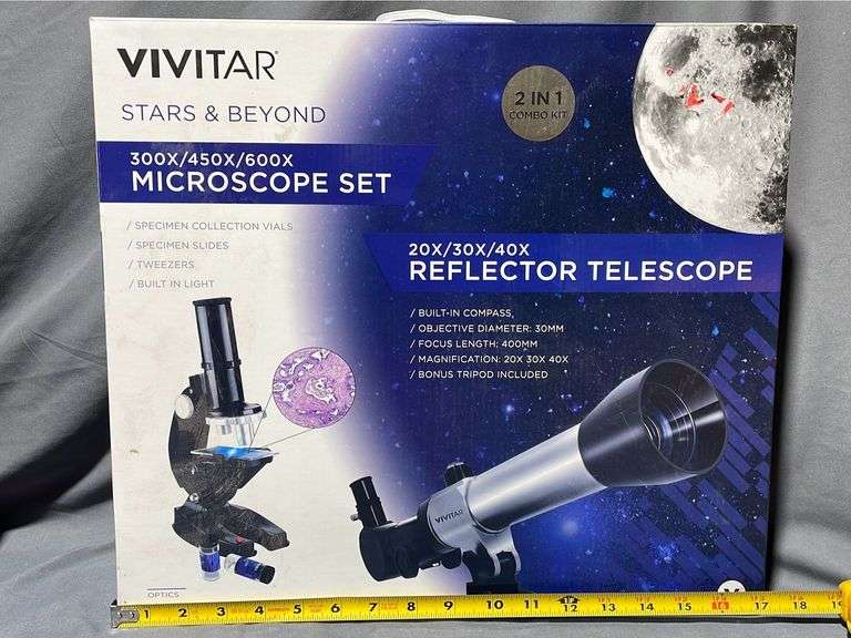 Vivitar Stars and Beyond 300X/450X/600X Microscope Set and Reflector ...