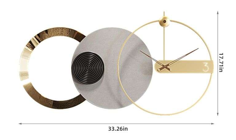 Extra Large Modern Wall Clock 33 inch - Metzger Property Services, LLC