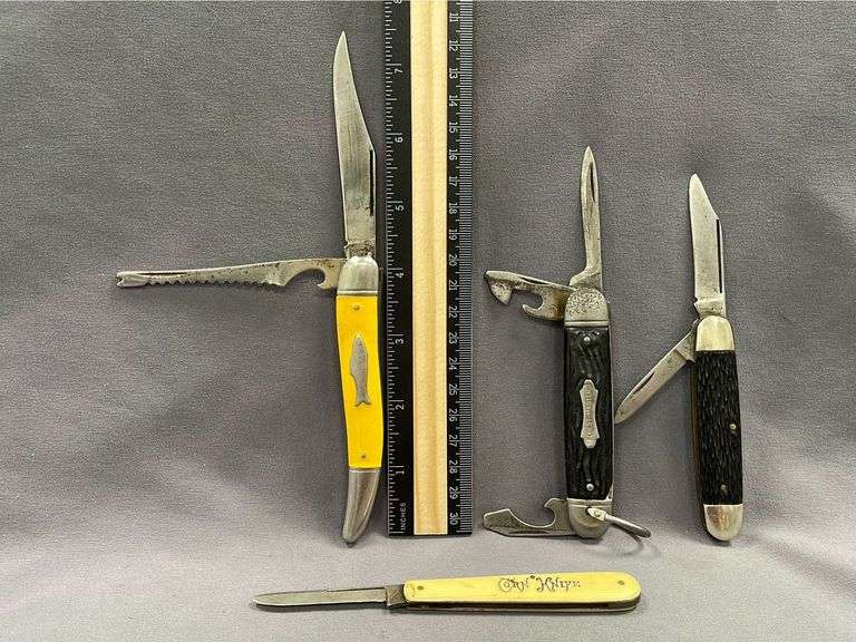 4 - Pocket Knives: Corn Knife, Imperial, Colonial Forest-Master ...