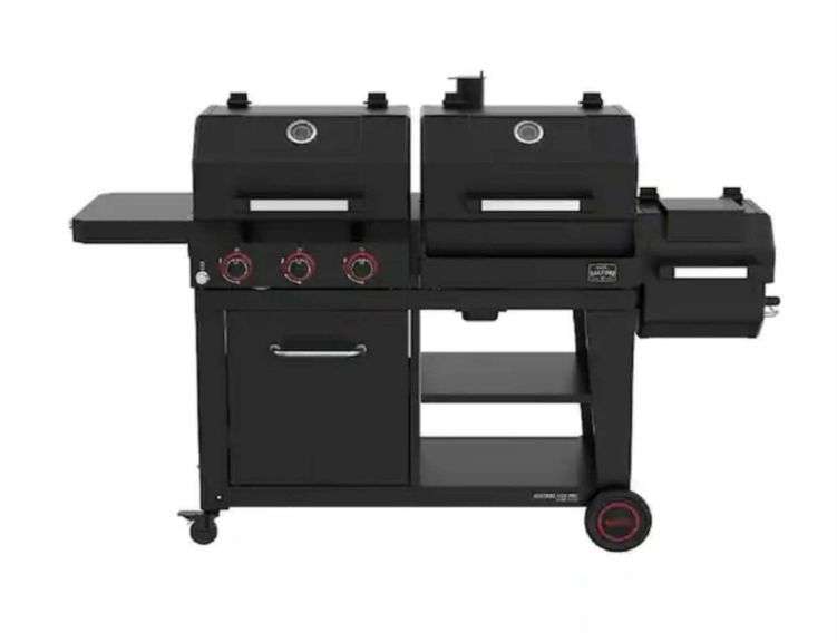 Nexgrill Oakford 1150 Pro 3-Burner Propane Combo Grill and Offset ...