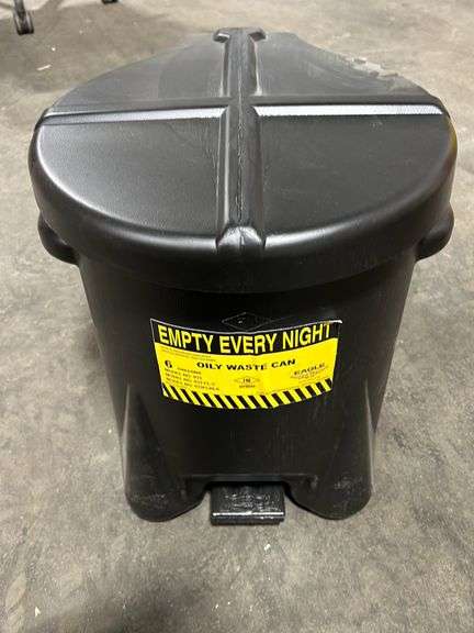 Eagle Floor Oily Waste Can 6 Gallon 933FLBLK, New distressed box ...