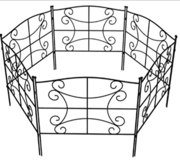 Neutype Garden Fence Small Fence Panels 6 panels 24" x 24.6" - Metzger ...