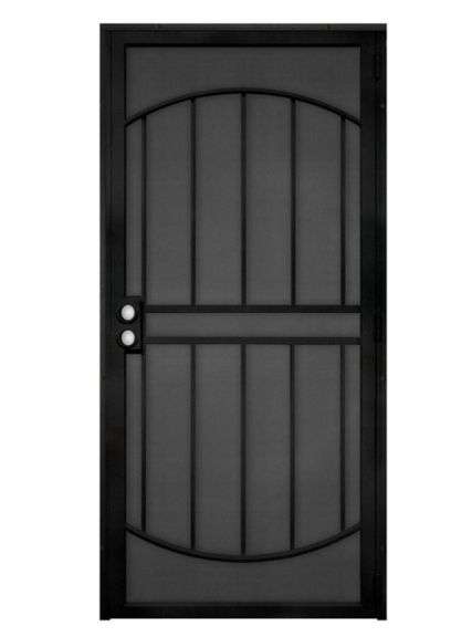 Unique Home Designs 36 in. x 80 in. Arcada Black Surface Mount Outswing ...