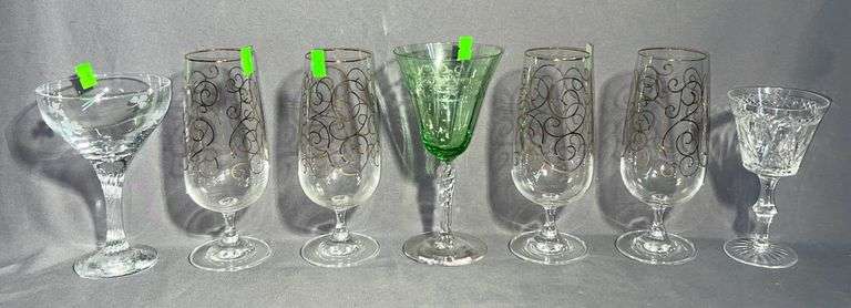 Stemware assortment inc. (1) Wine Glass 5.75”, (1) Eamon Champagne ...