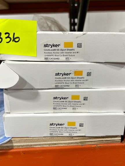 4 Pack Stryker Knotless Anchor With Inserter Cat02462, See pictures for ...