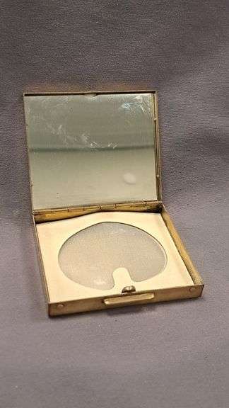 1950s Solid brass compact - Metzger Property Services, LLC