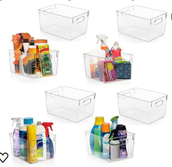 8-ClearSpace Plastic Storage Bins-11x8x6-bins only - Metzger Property ...