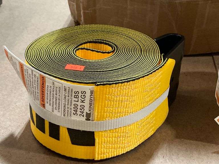 Mytee Products Kinedyne Winch Straps 4" x 30' Gold Heavy Duty Tie Down ...