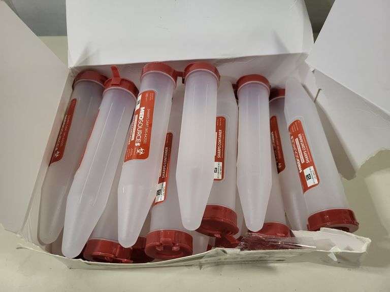 MEDSOURCE Sharps Container Sharps Container 0.375 Gallon Capacity Clear ...