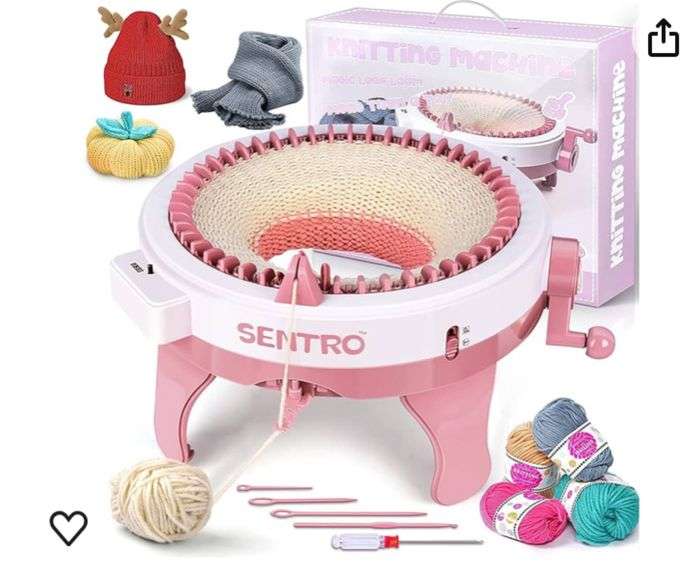 Knitting Machine, 48 Needles Smart Weaving Loom Round Spinning Crochet ...