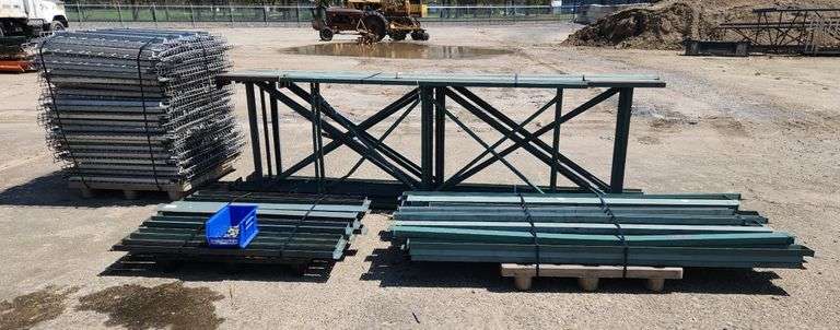 Complete Heavy Duty Bolt Together Structural Pallet Racking Set W/ Wire ...