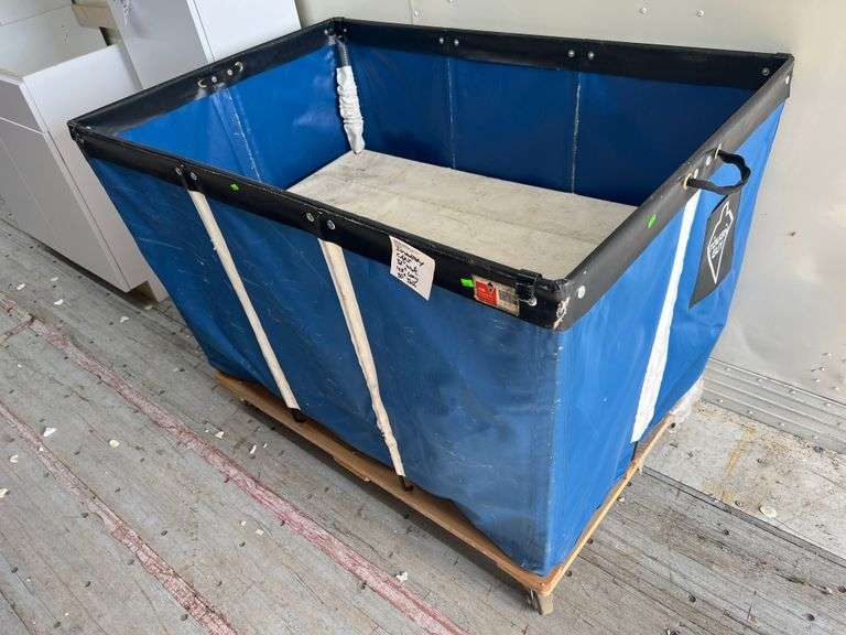 Utility cart, Spring loaded bottom, has castor wheels - Metzger ...