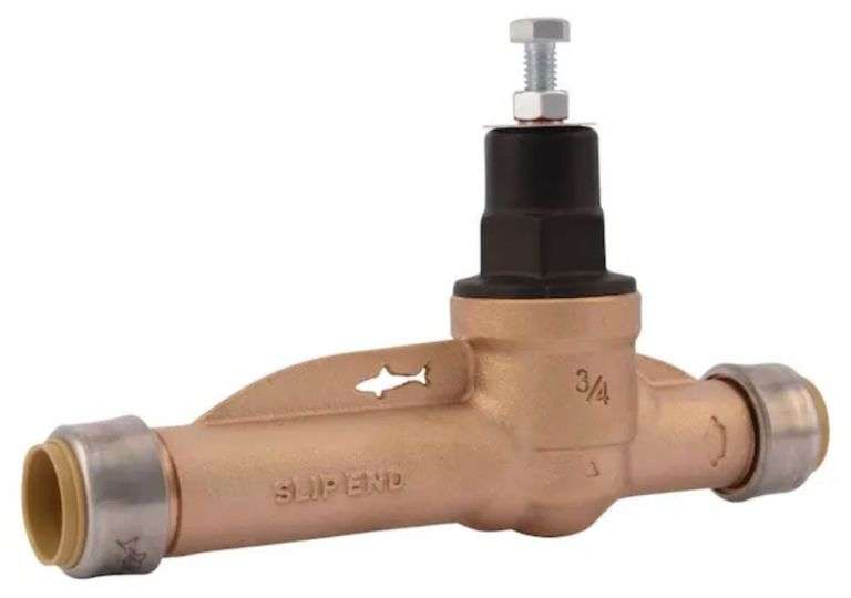 3/4 in. Push-to-Connect Bronze EB-45 Slip Pressure Regulator Valve ...