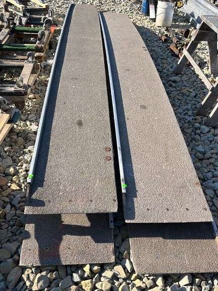 4 Aluminum/Fiberglass ramps - three 14ft x 18in, one 15ft x 18in ...