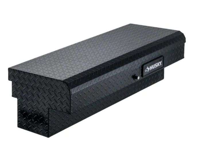 Husky 46.8 in. Matte Black Aluminum Lo-Side Side Mount Truck Tool Box ...