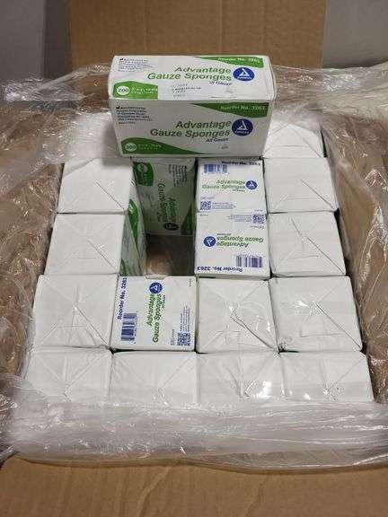 19 Packs of 200 Dynarex Advantage Gauze Sponges 3" × 3" 12 Ply Non ...