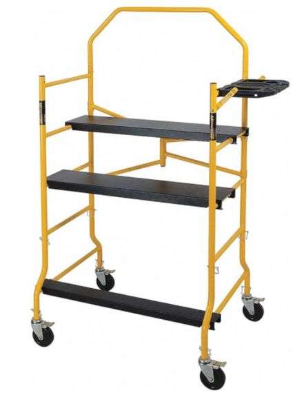 MetalTech 5 Foot High Foldable Lightweight Mobile Scaffolding Platform ...