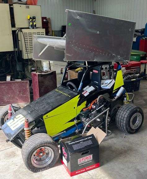 Mini Motorsport sprint car with MCR engine, helmet 54-56cm size, and ...