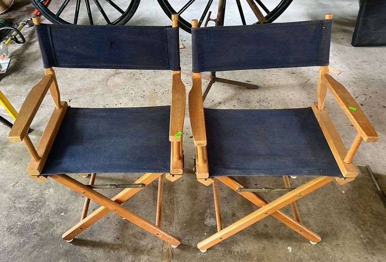 2- Folding Director Style Chairs - Metzger Property Services, LLC