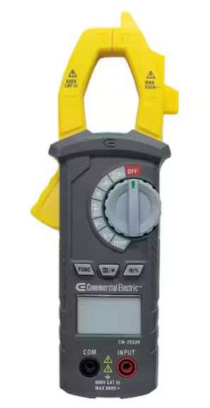Commercial Electric 600A AC Digital Clamp Meter - Metzger Property ...