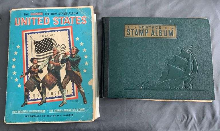 2) U.S. Freedom Stamp Album, Postage Stamp Album - Metzger Property ...