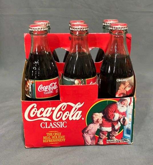 Coca-Cola Classic six pack glass bottles "The Only Real Holiday ...
