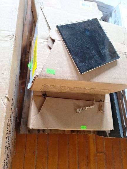 6x6" Black wall ceramic tile, 12.5sf per box - 3 boxes - Metzger ...