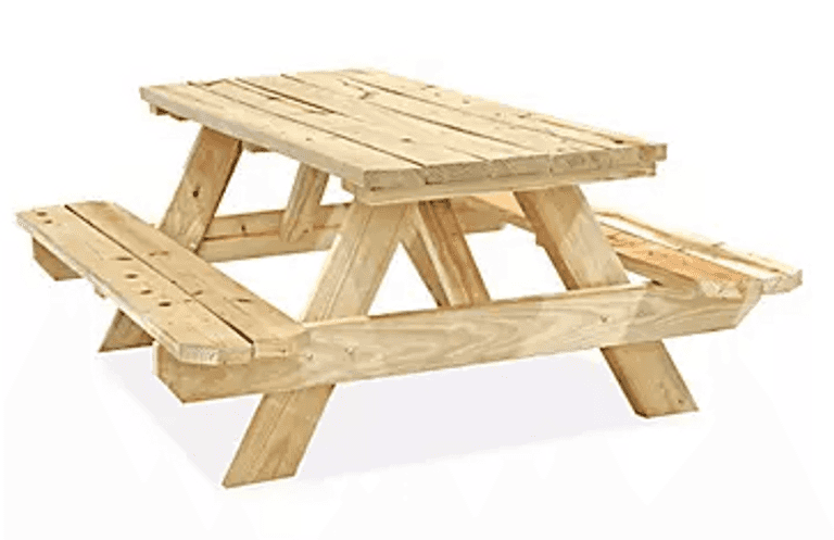 6’ deluxe wood picnic table kit - Metzger Property Services, LLC