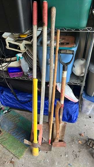 Pick with Fiberglass handle, axe, Spade, shovel, hoe - Metzger Property ...