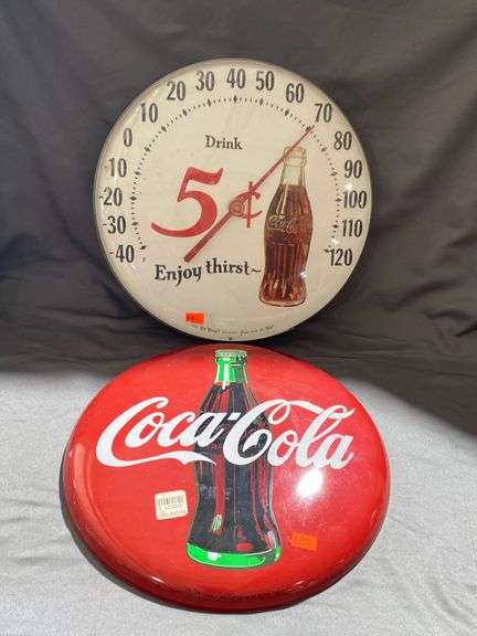 1990 Coca-Cola “Tacker-Type” metal sign 12”, drink Coca-Cola wall ...
