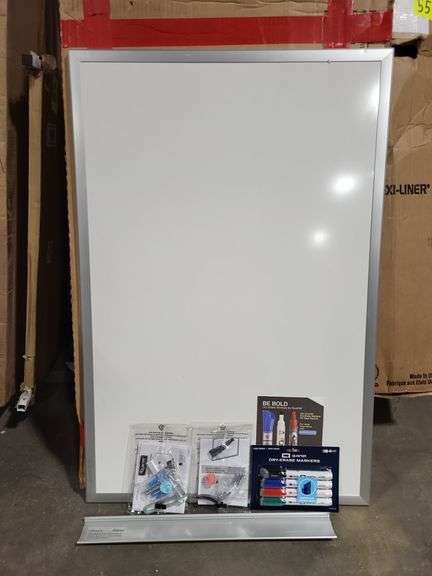 2 Pack Dry Erase Board Wall Mounted 24" Dry Erase Ht 36" Dry Erase Wd 1 ...
