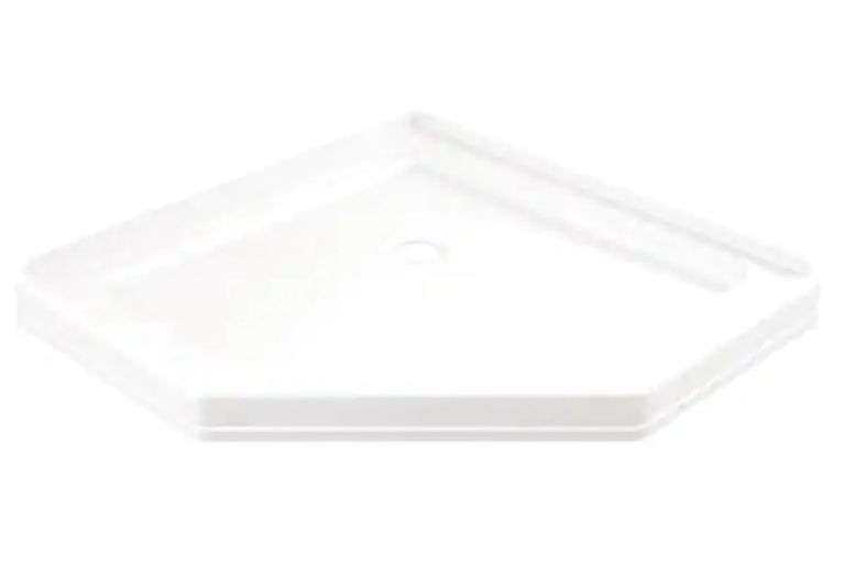 Delta 38 x 38 Corner Shower Pan Base with Corner Drain in White ...