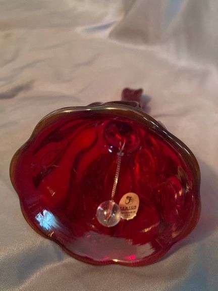 Fenton ruby red Glass Bell 7” - Metzger Property Services, LLC