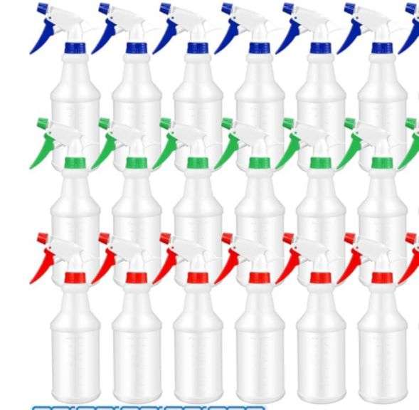 18 Pack 24 Oz Plastic Spray Bottle Bulk Empty Spray Bottles - Metzger ...