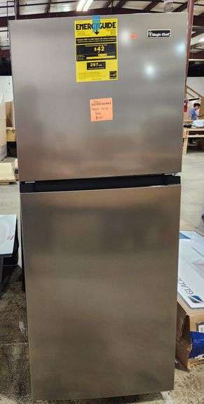 Vissani 10.1 cu. ft. Top Freezer Refrigerator in Stainless Steel ...