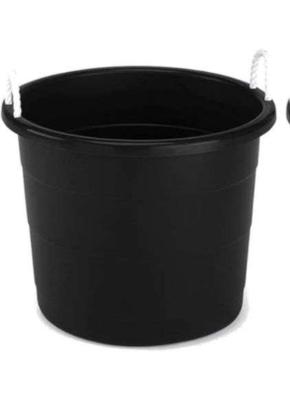 HOMZ Multi Purpose 17 Gallon Plastic Open Top Round Utility Tub ...