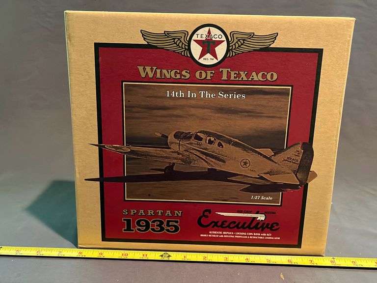 Ertl metal die cast Texaco Wings of Texaco Spartan 1935 executive coin ...