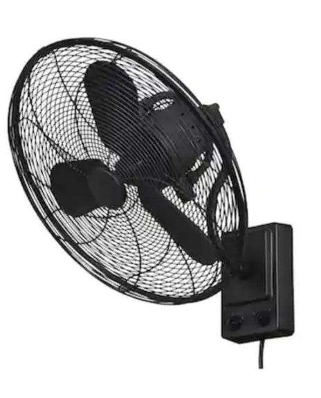 Bentley III 22 in. Indoor/Outdoor Natural Iron Oscillating Wall Fan 284 ...
