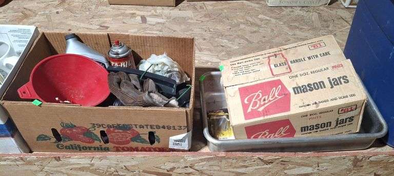 Motor Oil, Funnel, Gloves, Oil Pan, Plates & Mason Jars - Metzger ...