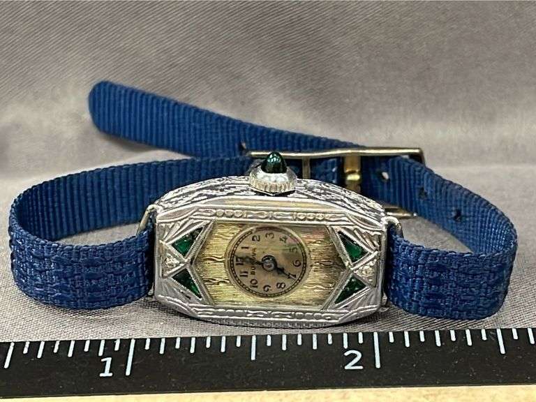 1920s Bulova 17 Jewel Swiss Watch With Jeweled Case 14kt Gold Filled Metzger Property Services