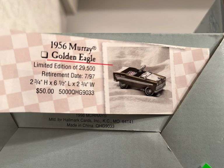 Hallmark Kidde car classic 1956 Murray Golden eagle New in box ...
