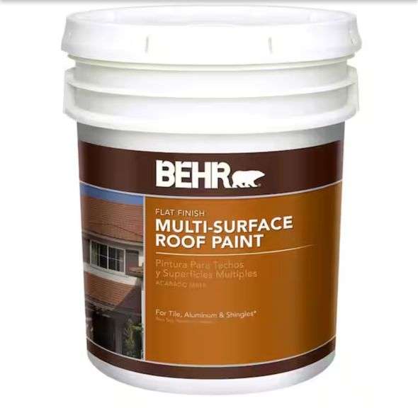 BEHR 5 gal. Deep Base Flat Latex Roof Paint - Metzger Property Services ...