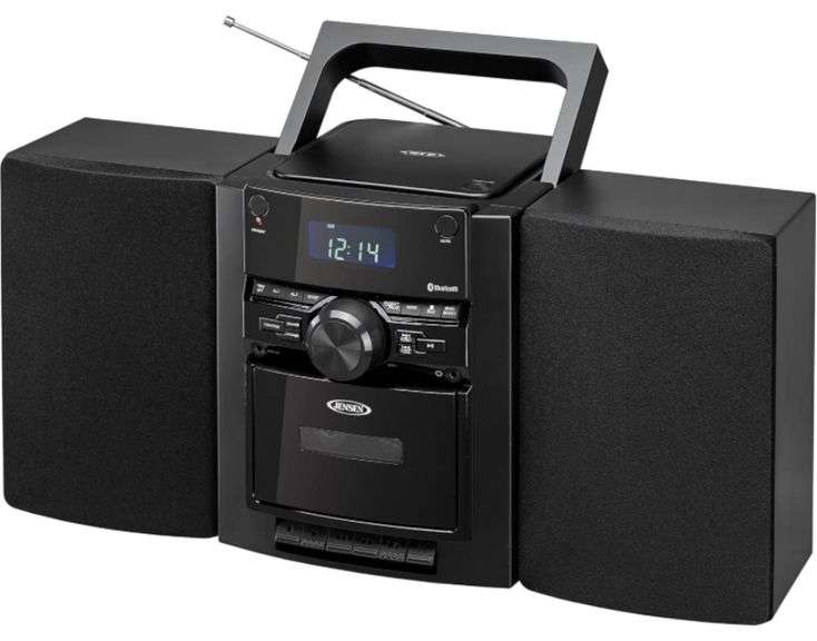 JENSEN® Portable Stereo Bluetooth CD Music System with Cassette and ...
