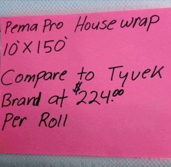 Permapro 150 FT L X 10 FT W -BUILDING WRAP - Metzger Property Services, LLC