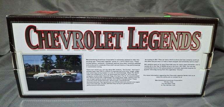 Chevrolet Legends Bill "Grumpy" Jenkins 1972 Chevy VEGA Die Cast Car 1: ...