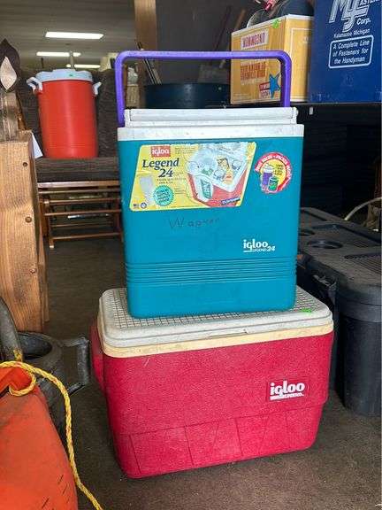 2 - Igloo legend coolers 18” one is legend 24 - Metzger Property ...