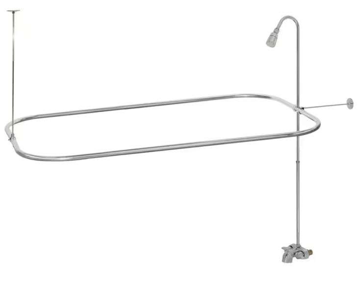 EZ-FLO 2-Handle Claw Foot Freestanding Tub Faucet Unit in Chrome ...